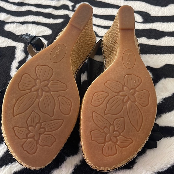 boc | Shoes | Boc Black Leather Wedge Sz 8 | Poshmark